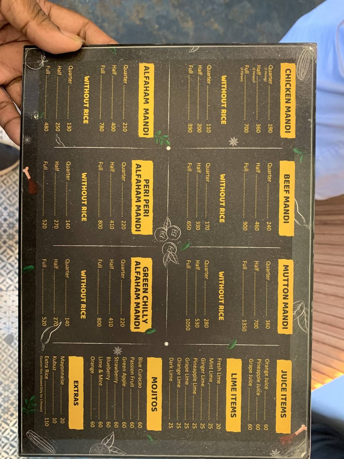 Menu at MANDI MANZIL, Kazhakkoottam