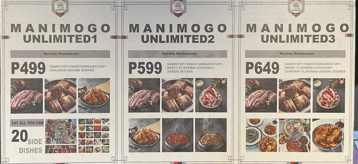 Menu at MANI MOGO KOREAN RESTAURANT WITH DAEGA, Cebu City