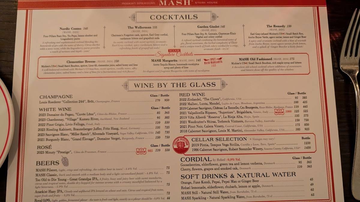 Speisekarte von MASH - Restaurant Aarhus, Aarhus