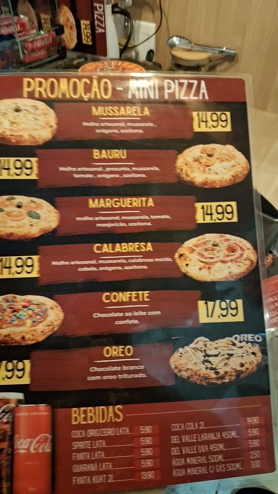 Menu em MINI PIZZA DO DÉ restaurante, Tatuí