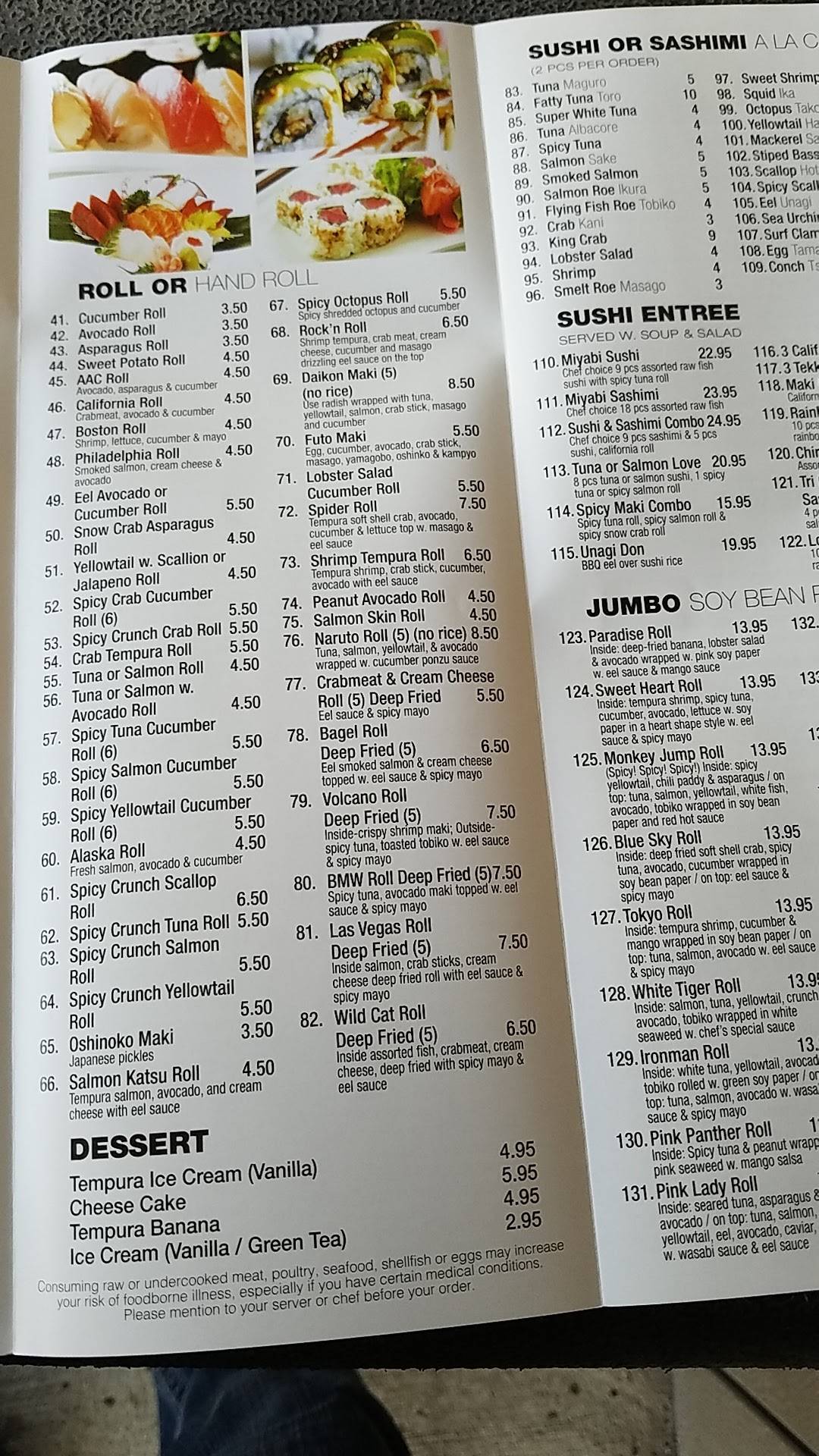Menu at MIYABI Japanese & Asian Bistro restaurant, Overland Park