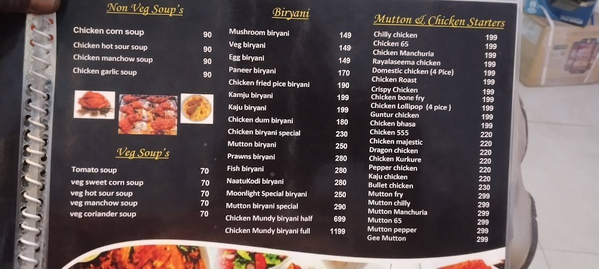 Menu at TEJA GRAND, Yerraguntla