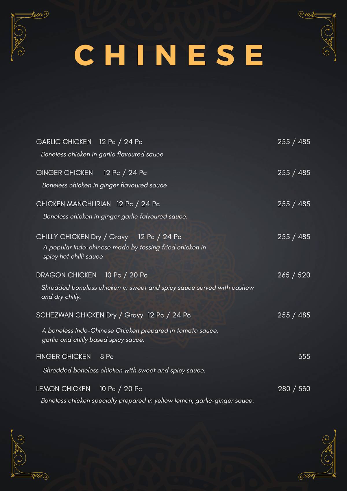 Menu at MRA Restaurant,Bakery & Cafe, Thalassery