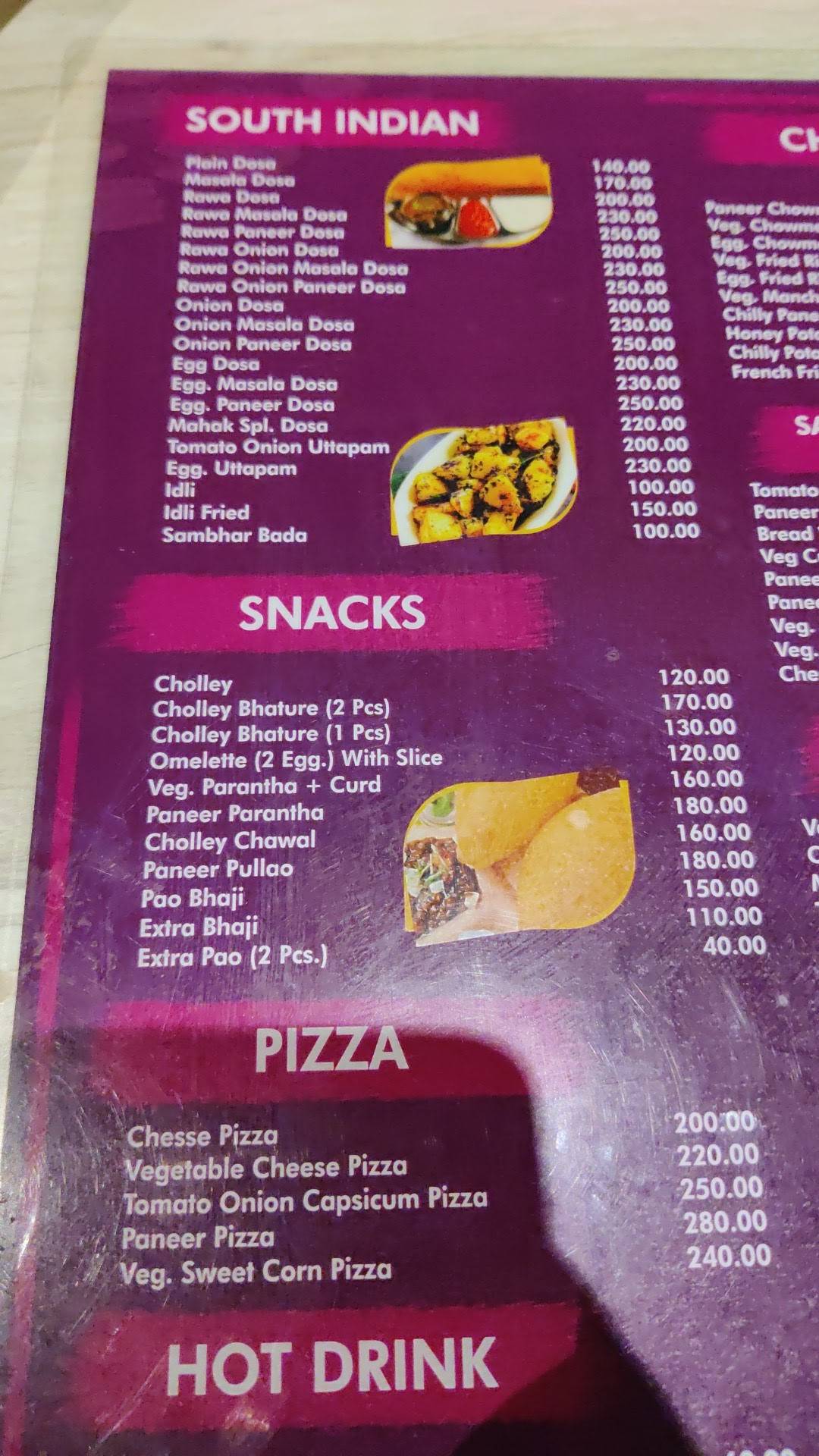 Menu at Mahak Restaurant, Aligarh