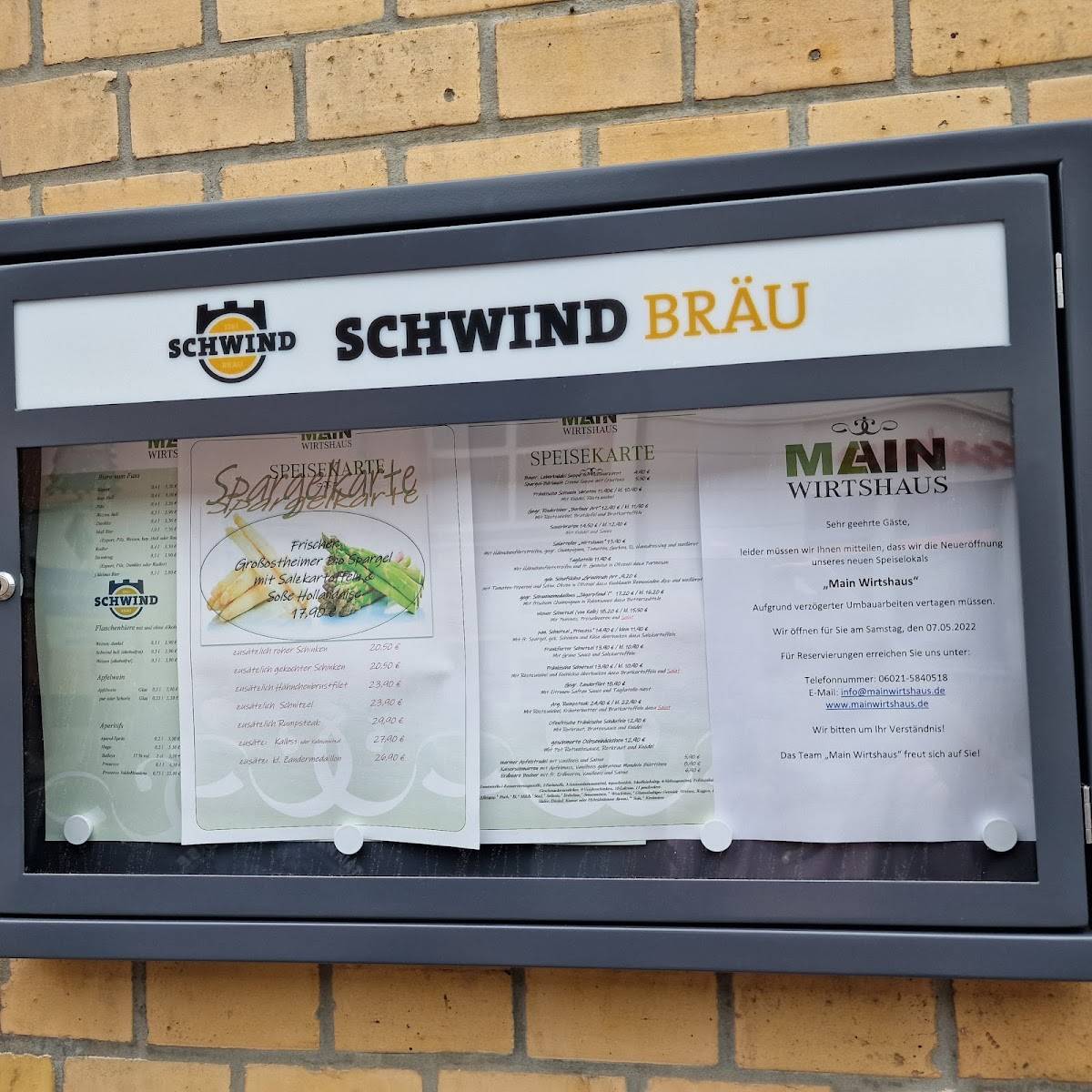 Speisekarte von Main-Wirtshaus restaurant, Mainaschaff