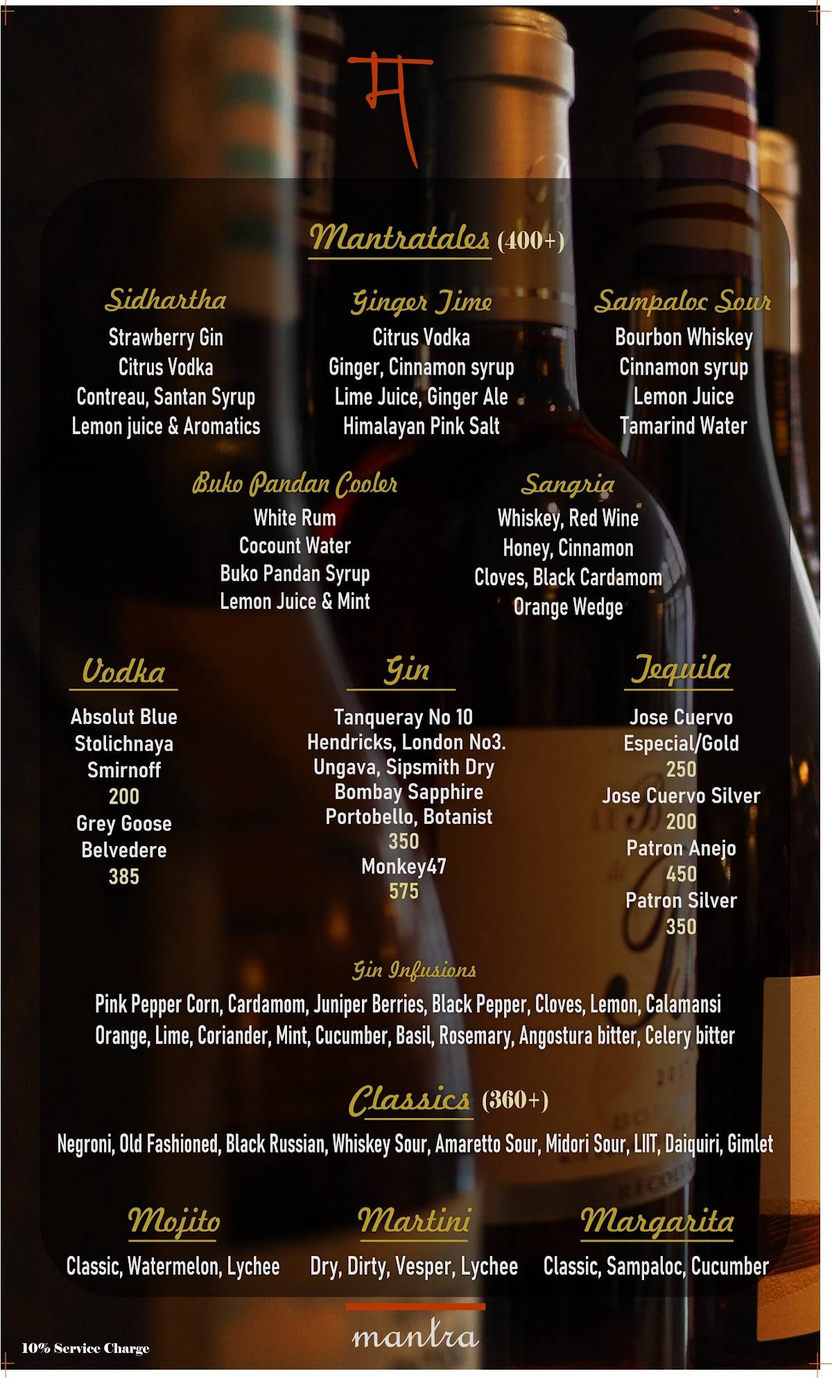 Menu at Mantra Indian Kitchen & Bar, Makati