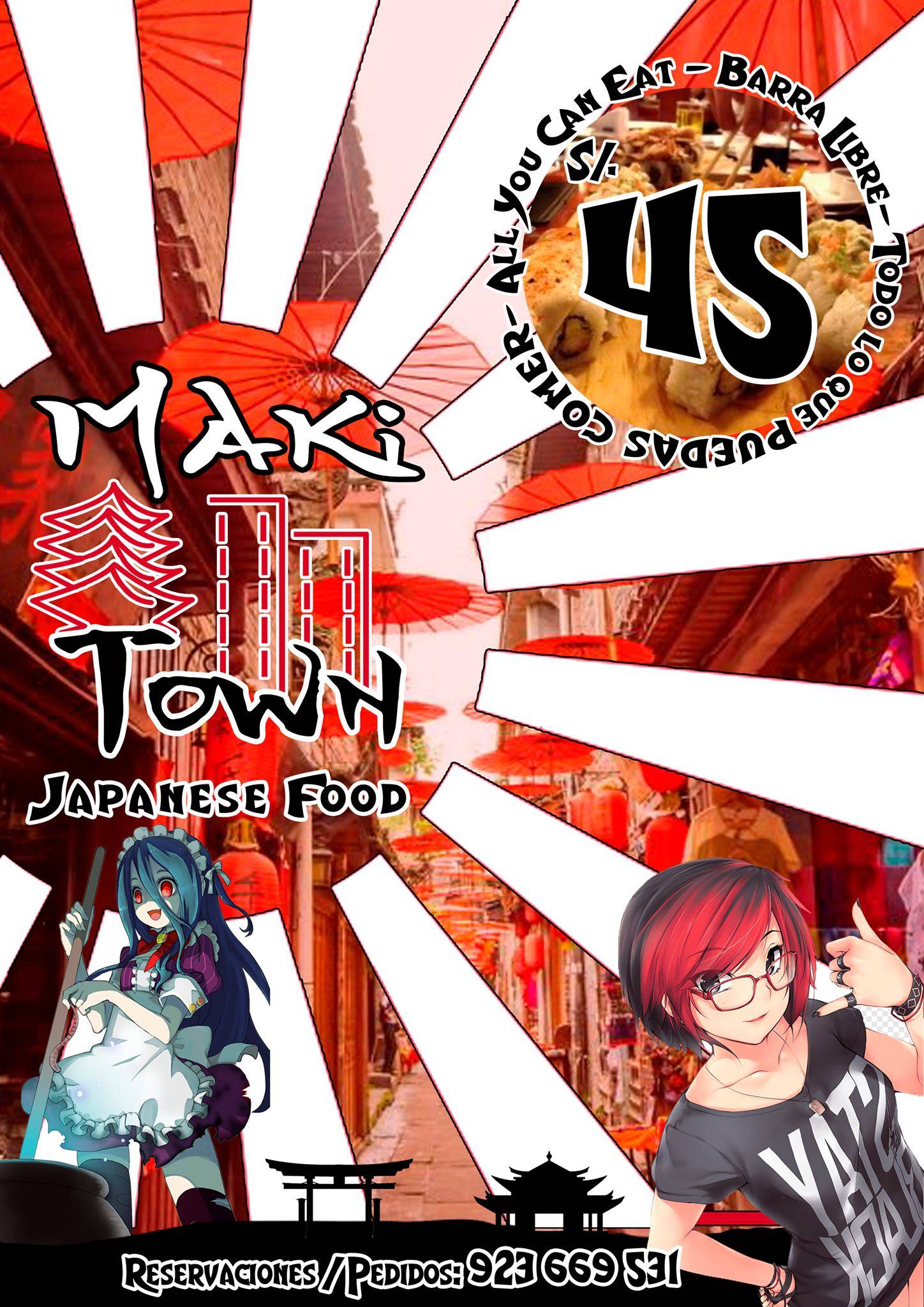 Carta de Maki Town - Sushi & Maki Bar, Tarapoto, ex-Ectasys