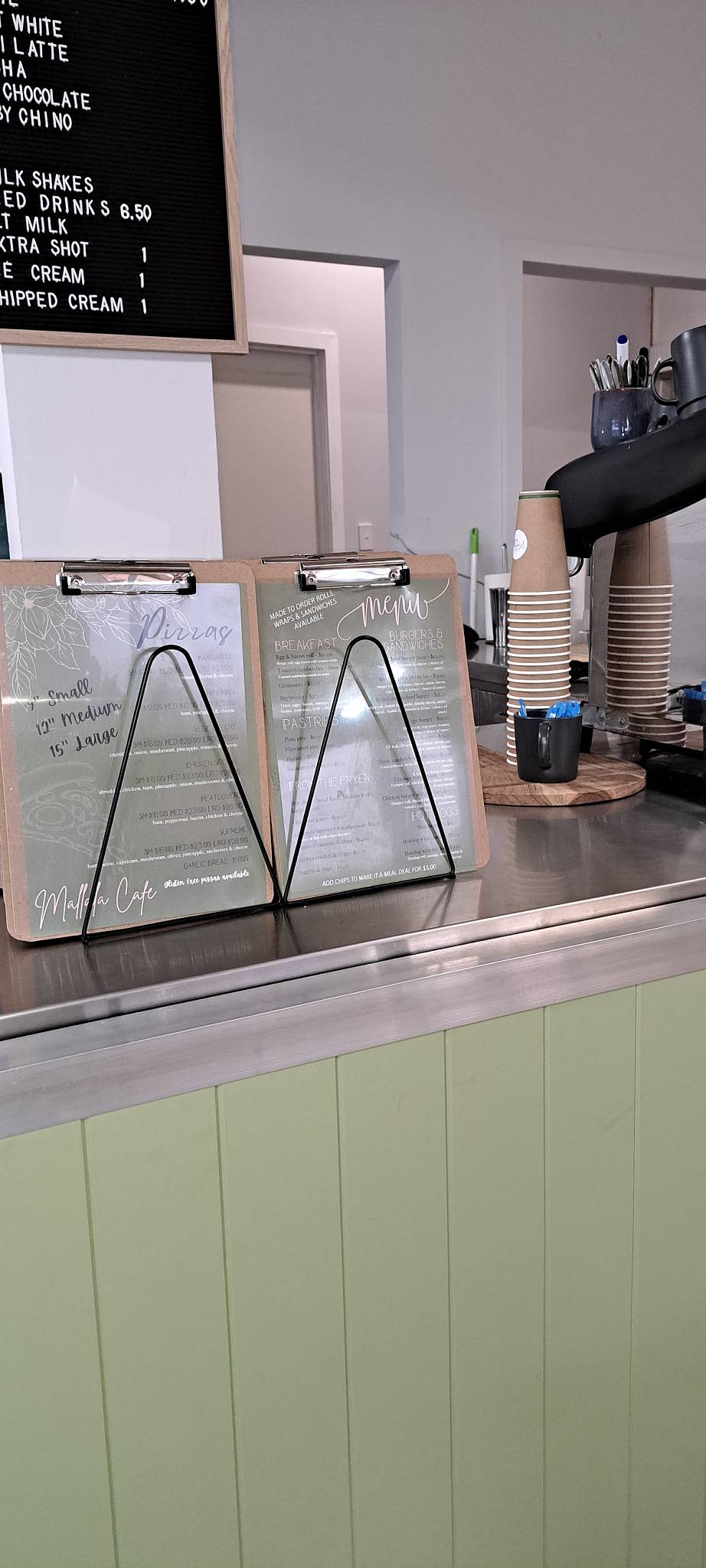 Menu at Mallala Cafe, Mallala