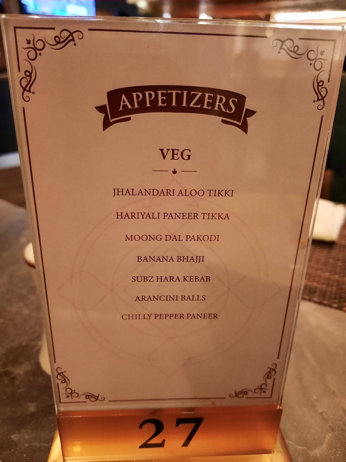 Menu at Manchi Baphe, Hyderabad
