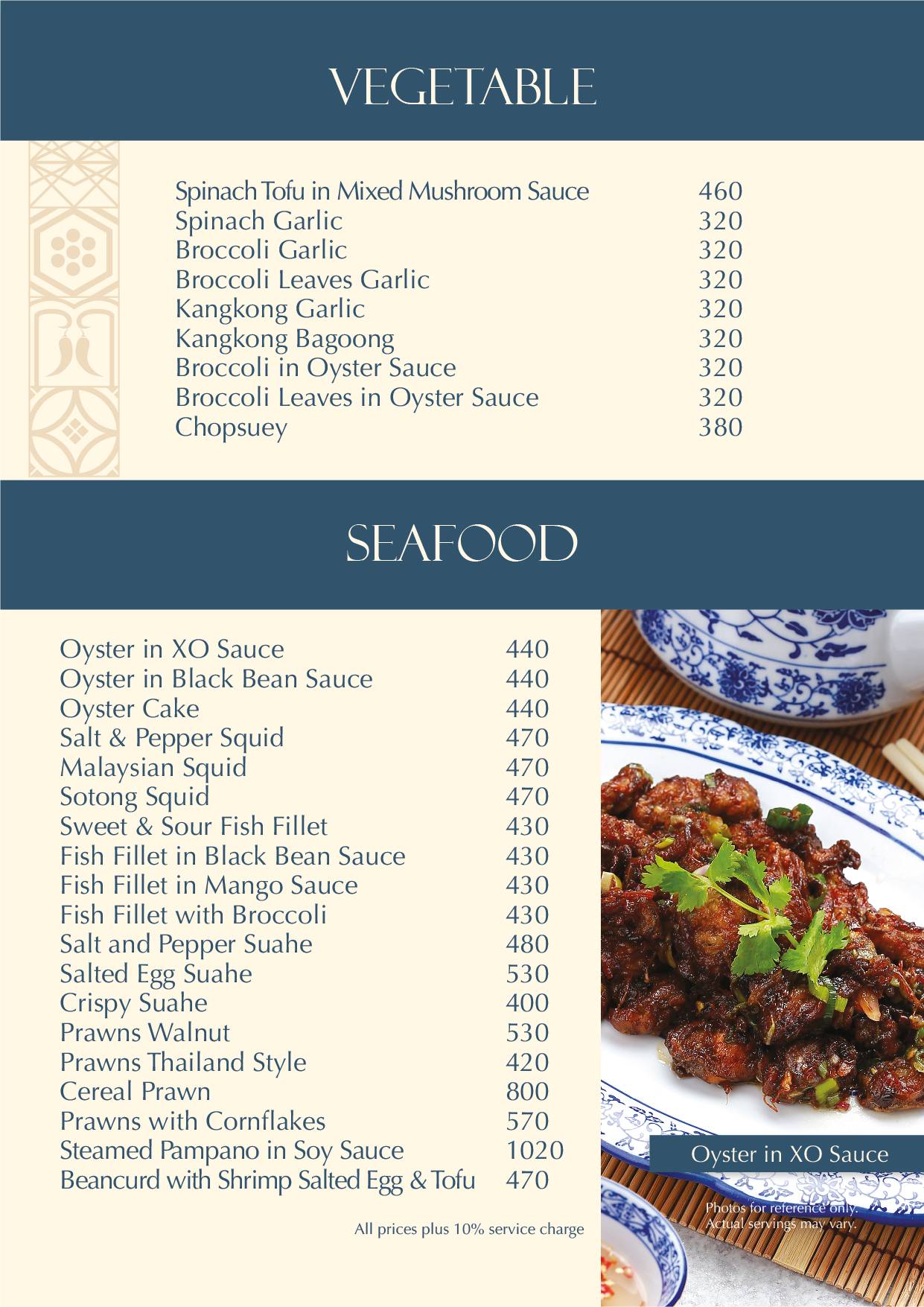 Menu at Mandarin Sky Express restaurant, Taguig