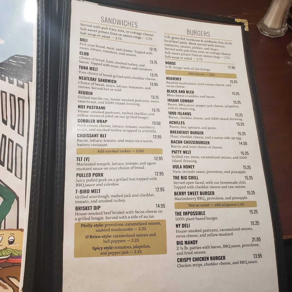 Menu at Mandy's Family Restaurant, Eugene
