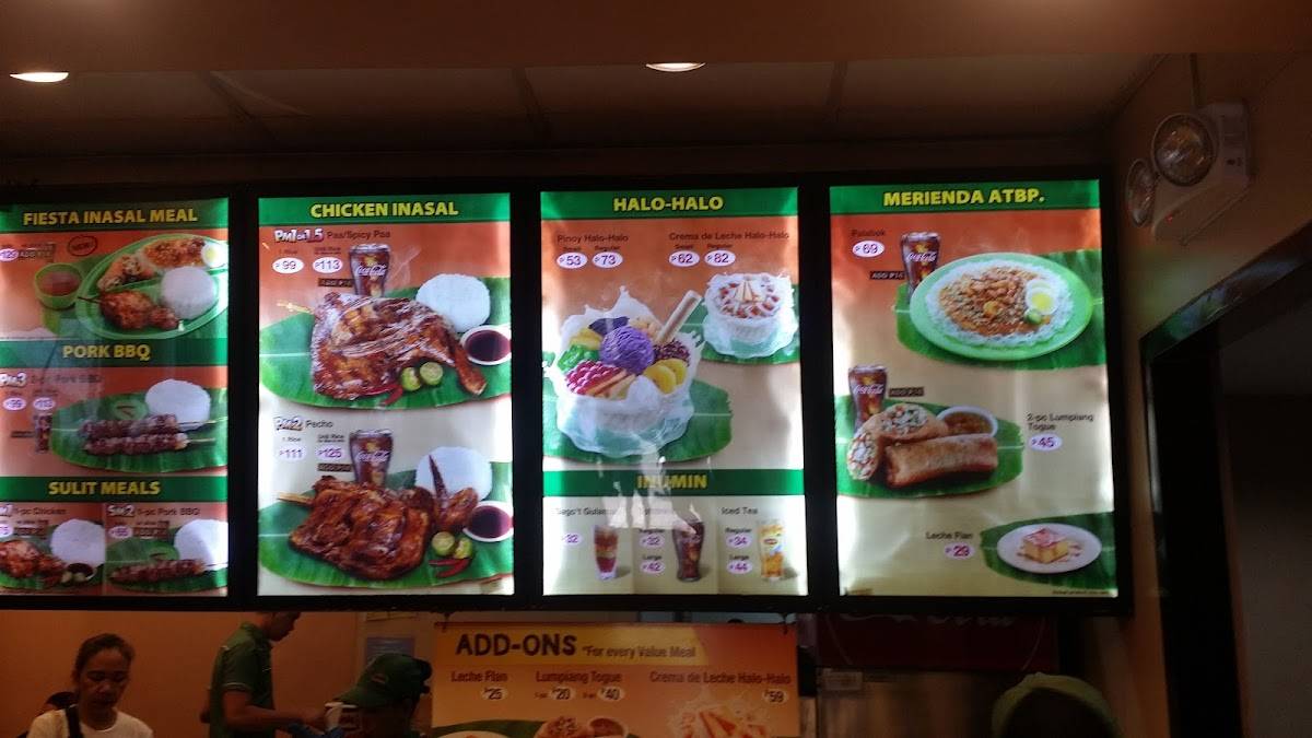 Menu at Mang Inasal restaurant, Manila, Tart Ave Acar We Pedro Gil st