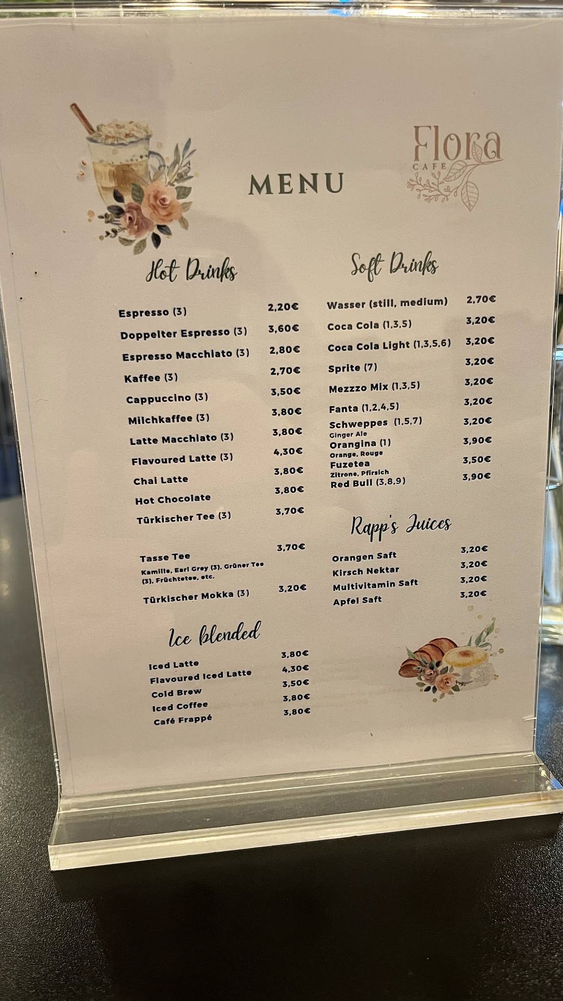 Speisekarte von Café Flora cafe, Mannheim