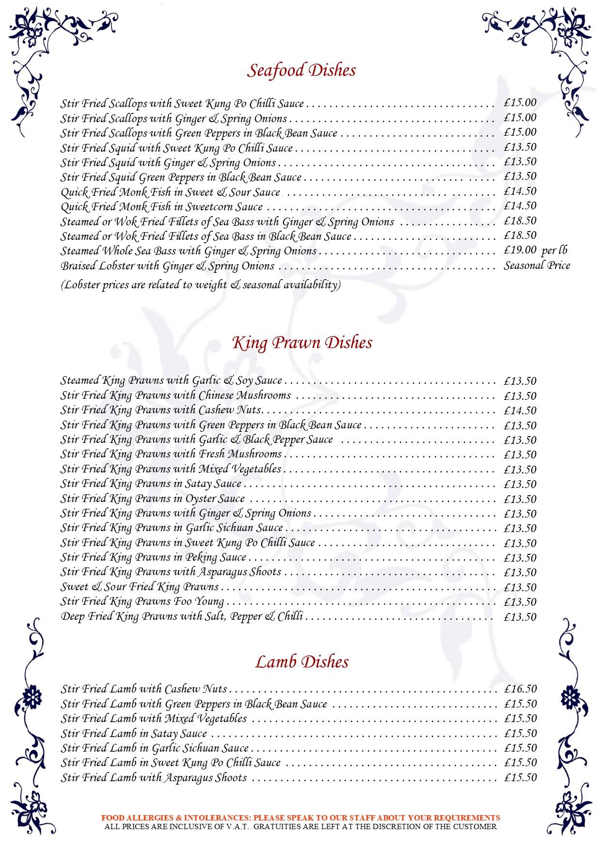 Menu at Maplewood Restaurant, Widnes, Warrington Rd