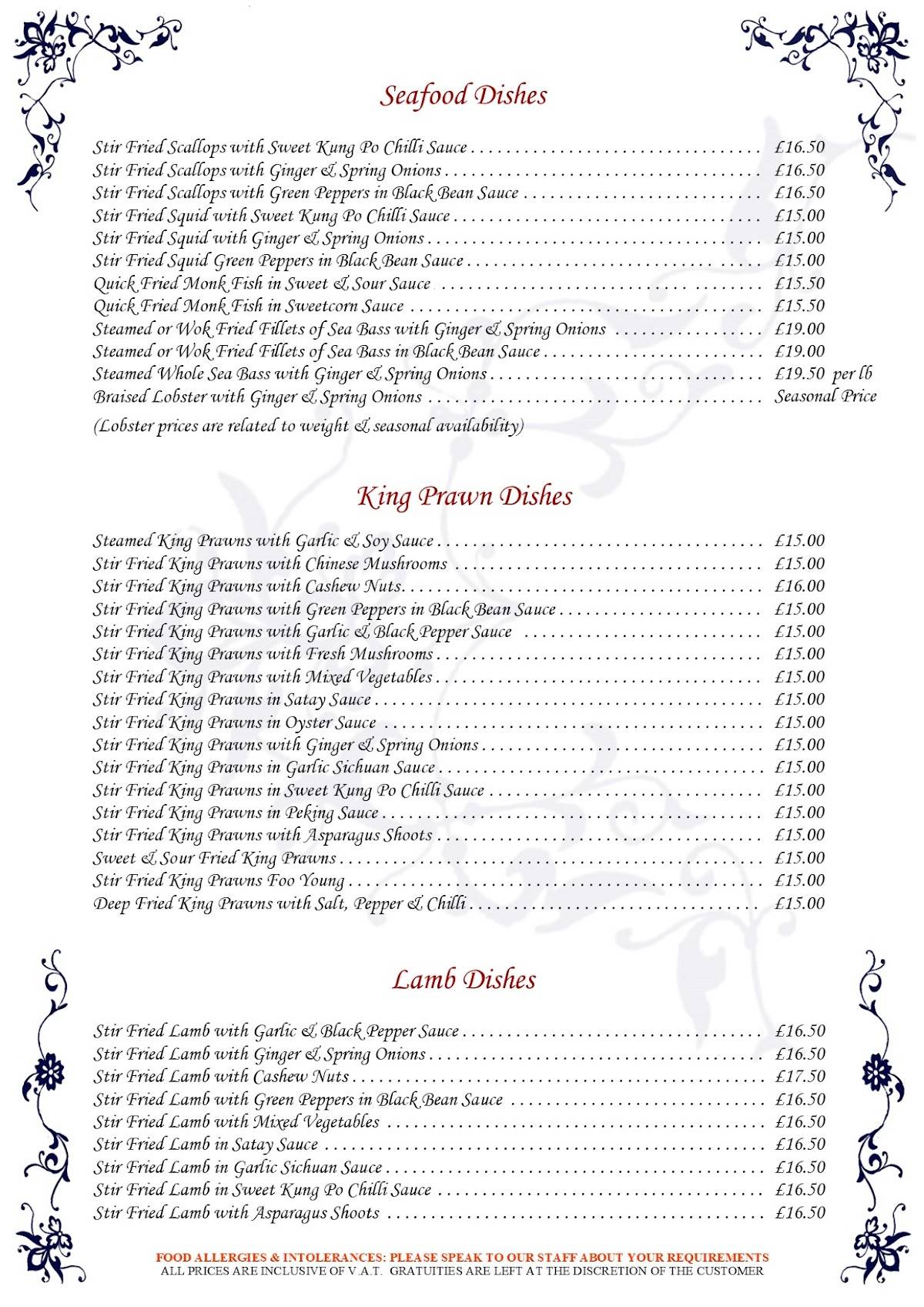 Menu at Maplewood Restaurant, Widnes, Warrington Rd