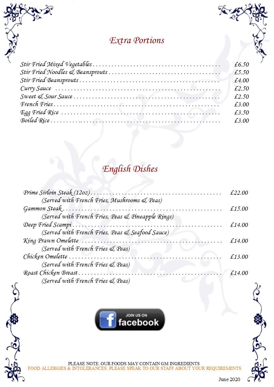 Menu at Maplewood Restaurant, Widnes, Warrington Rd