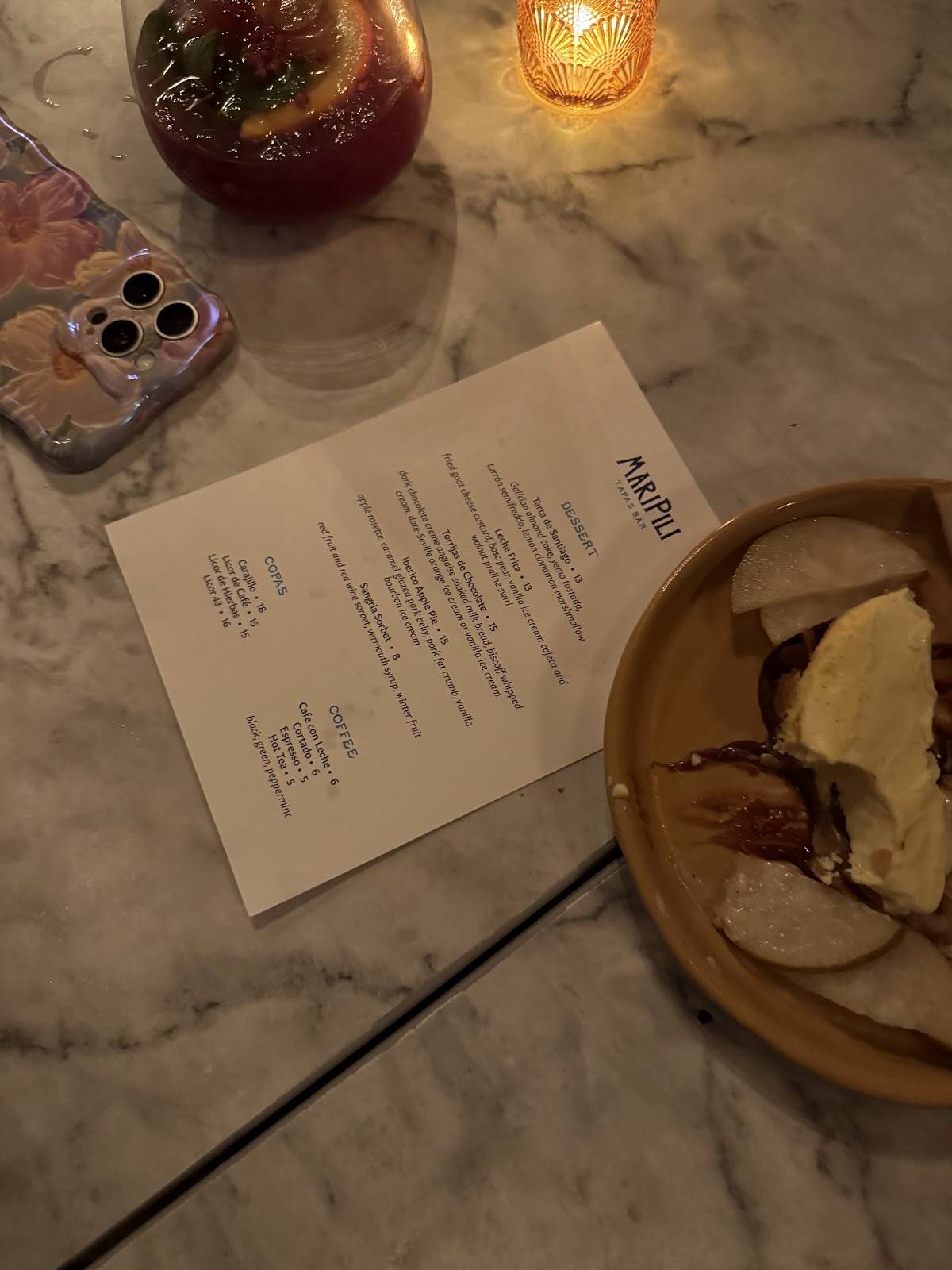 Menu at MariPili Tapas Bar, Seattle