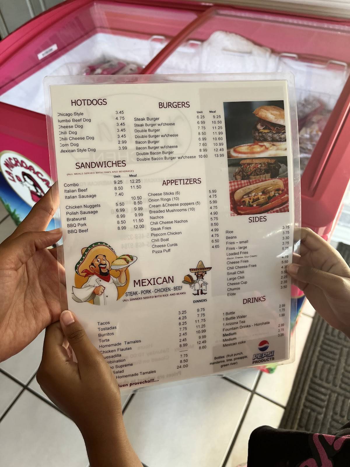 Menu at Maria's Kitchen restaurant, Manteno