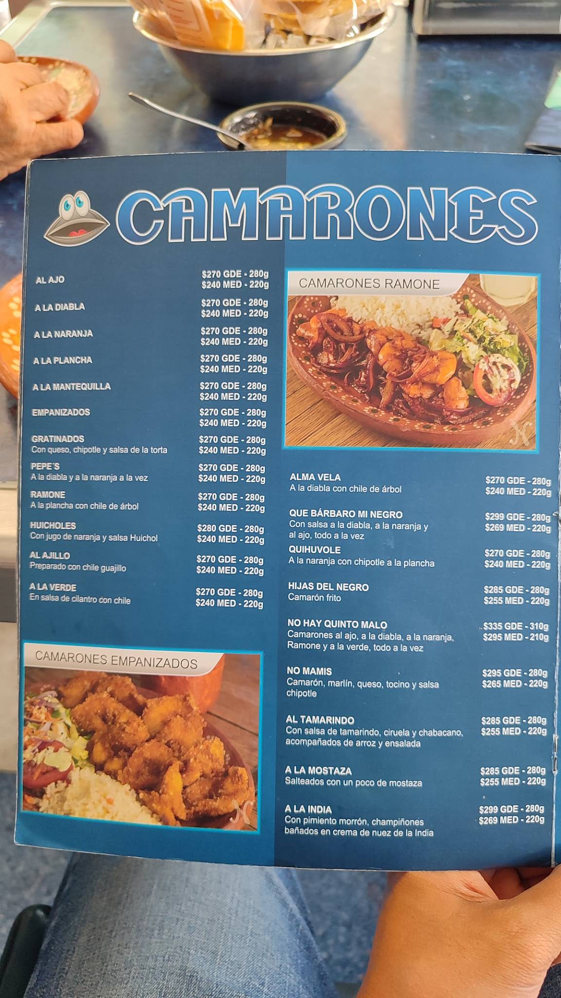 Carta del restaurante Mariscos Ponte Trucha Negro, Guadalajara, C ...