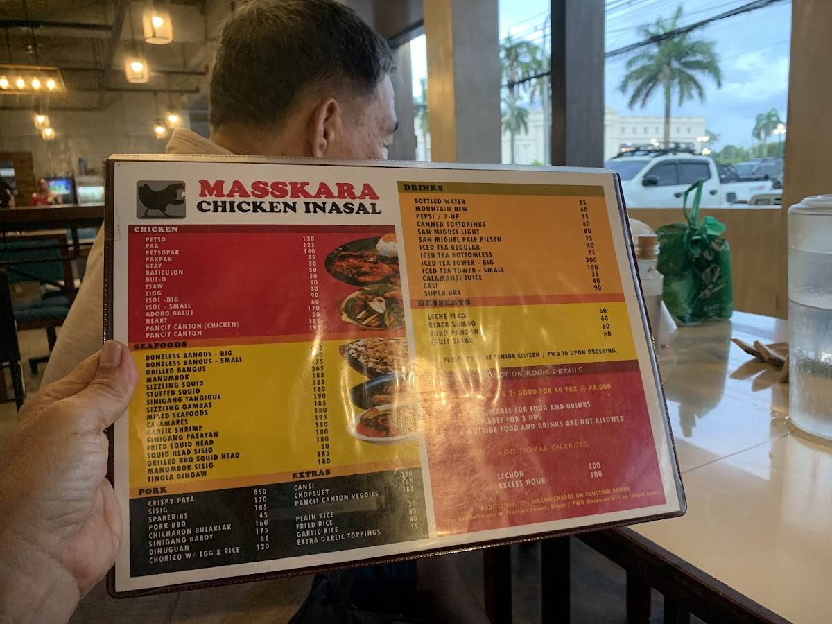 Menu at Masskara Chicken Inasal EaSt restaurant, Bacolod