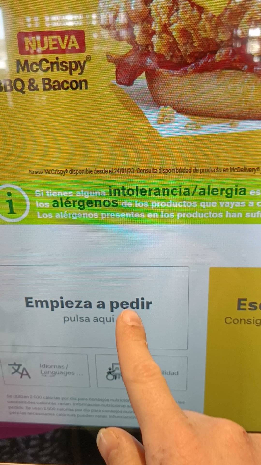 Carta del restaurante McDonald's, Lucena