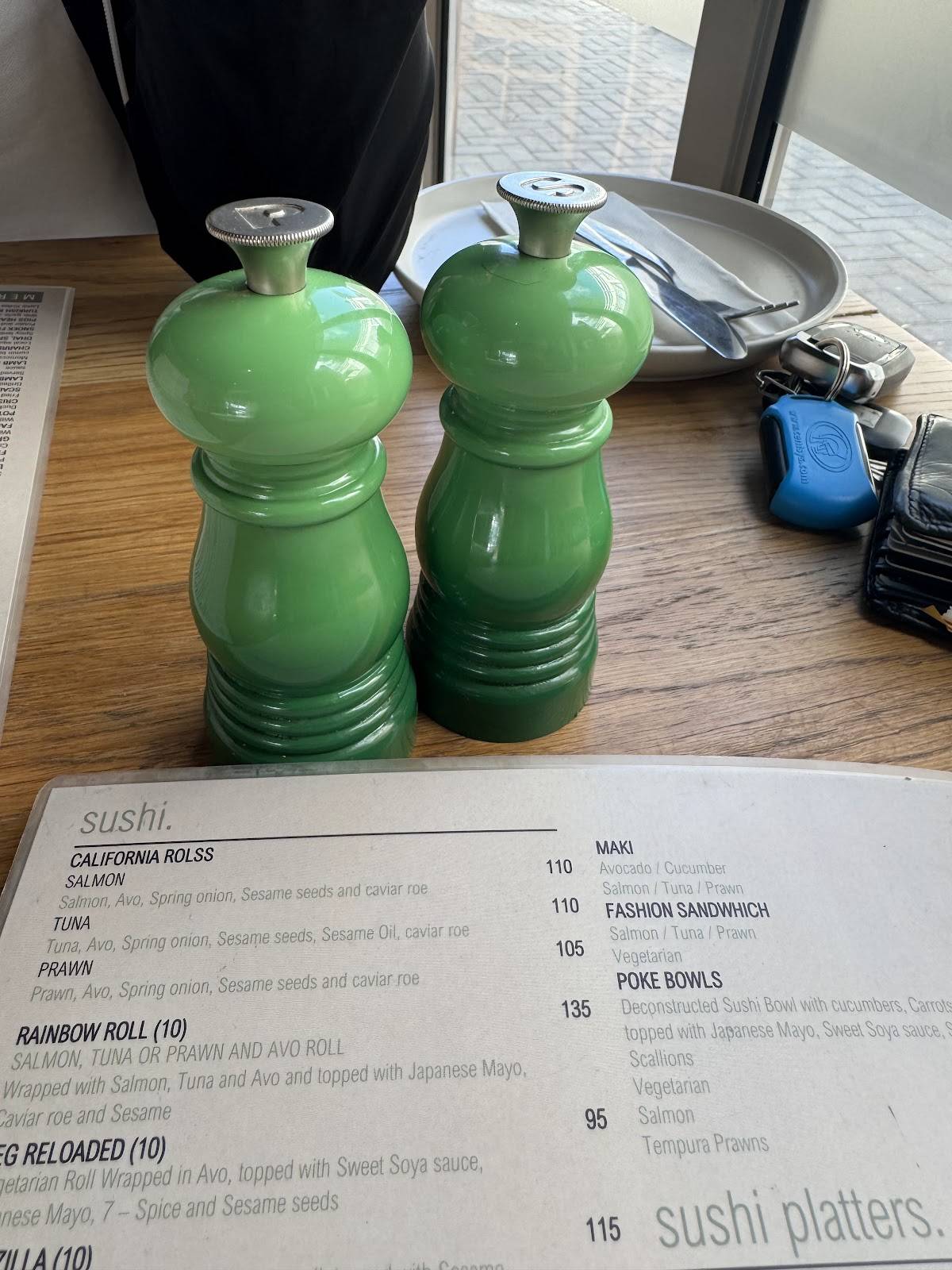 Menu at Merak restaurant, Port Elizabeth