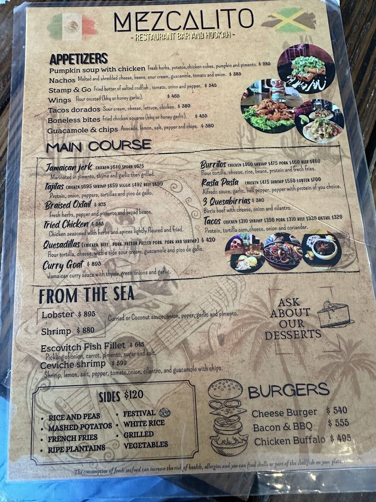 Menu at Mezcalito Bar and Grill, Punta Cana