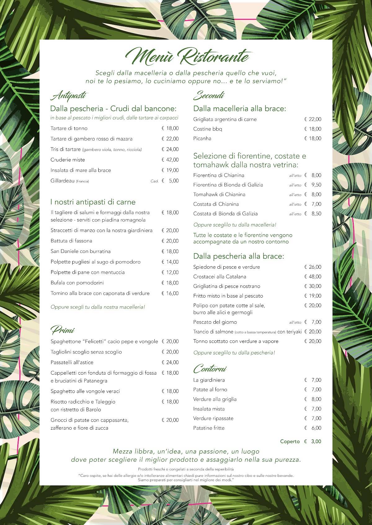 Menu at Mezza Libbra Braceria BBQ, Milano Marittima