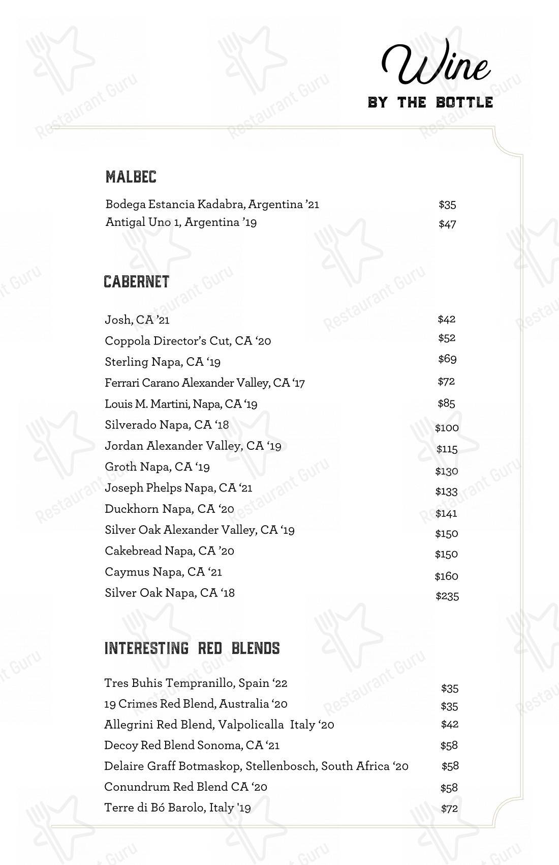 Menu at Michael's Cafe White Marsh-Middle River, Middle River