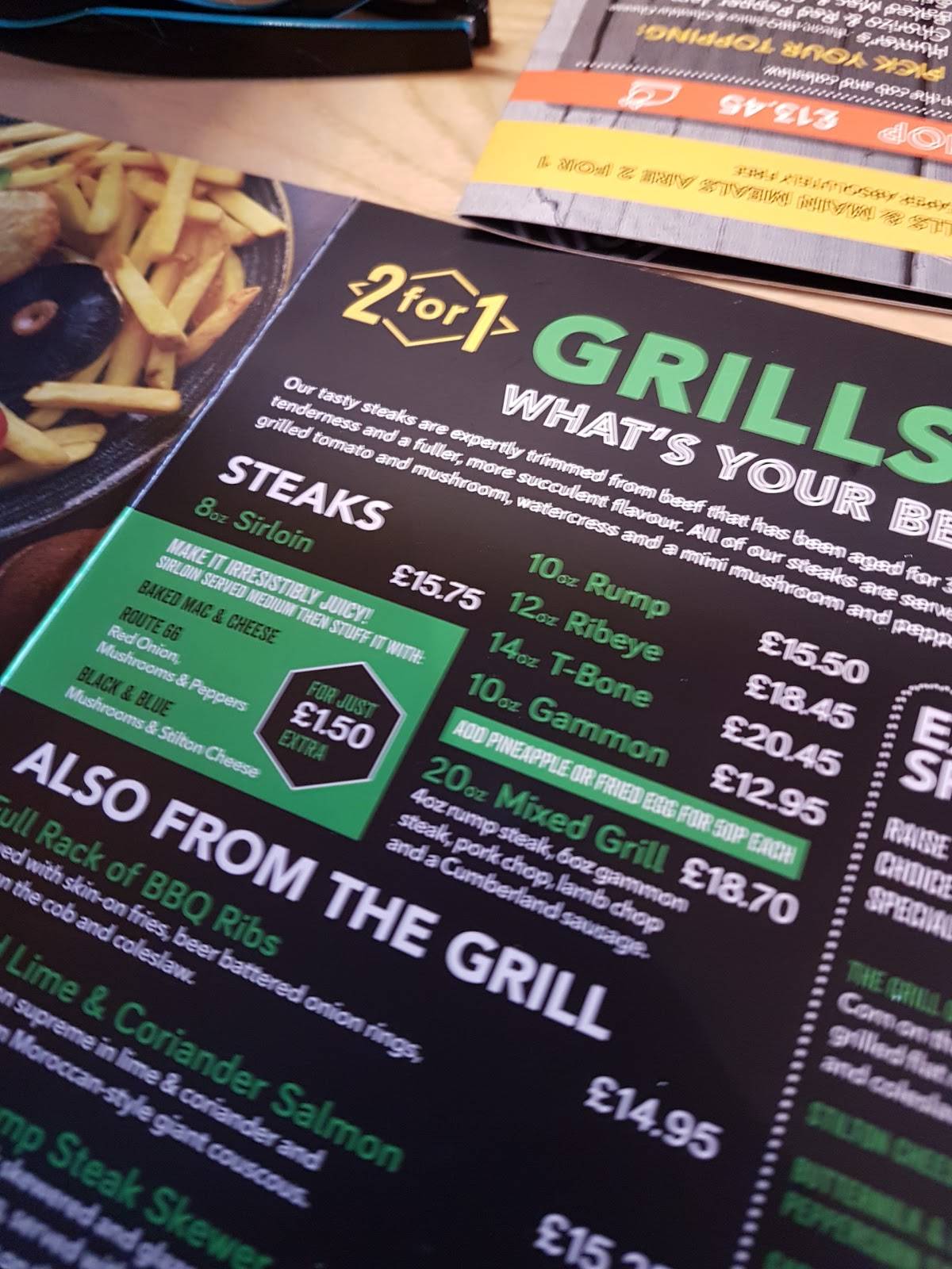Menu at Milestone pub & bar, Hinckley