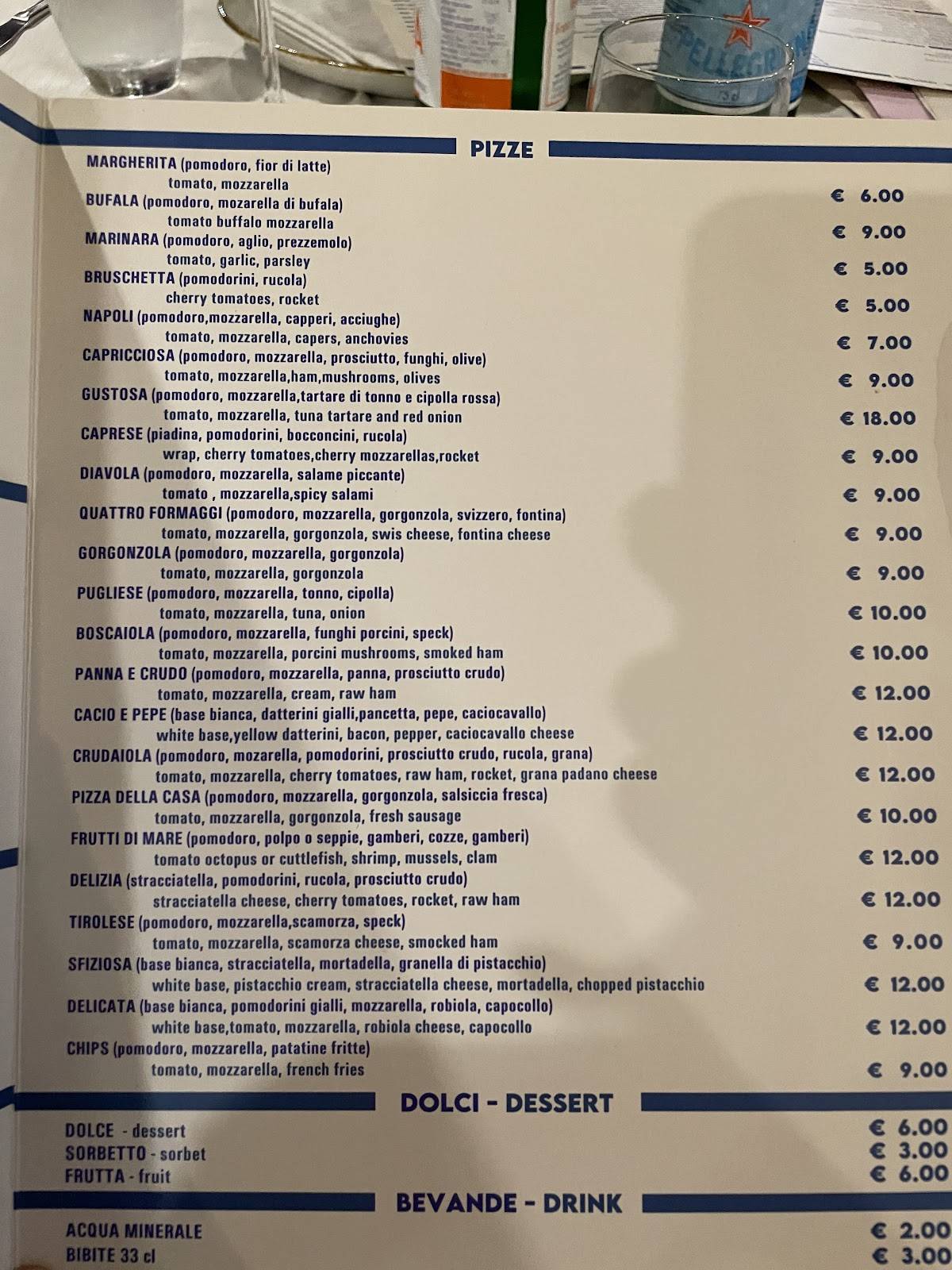 Menu at Miramare da Michele - Ristorante Pizzeria, Torre Santa Sabina