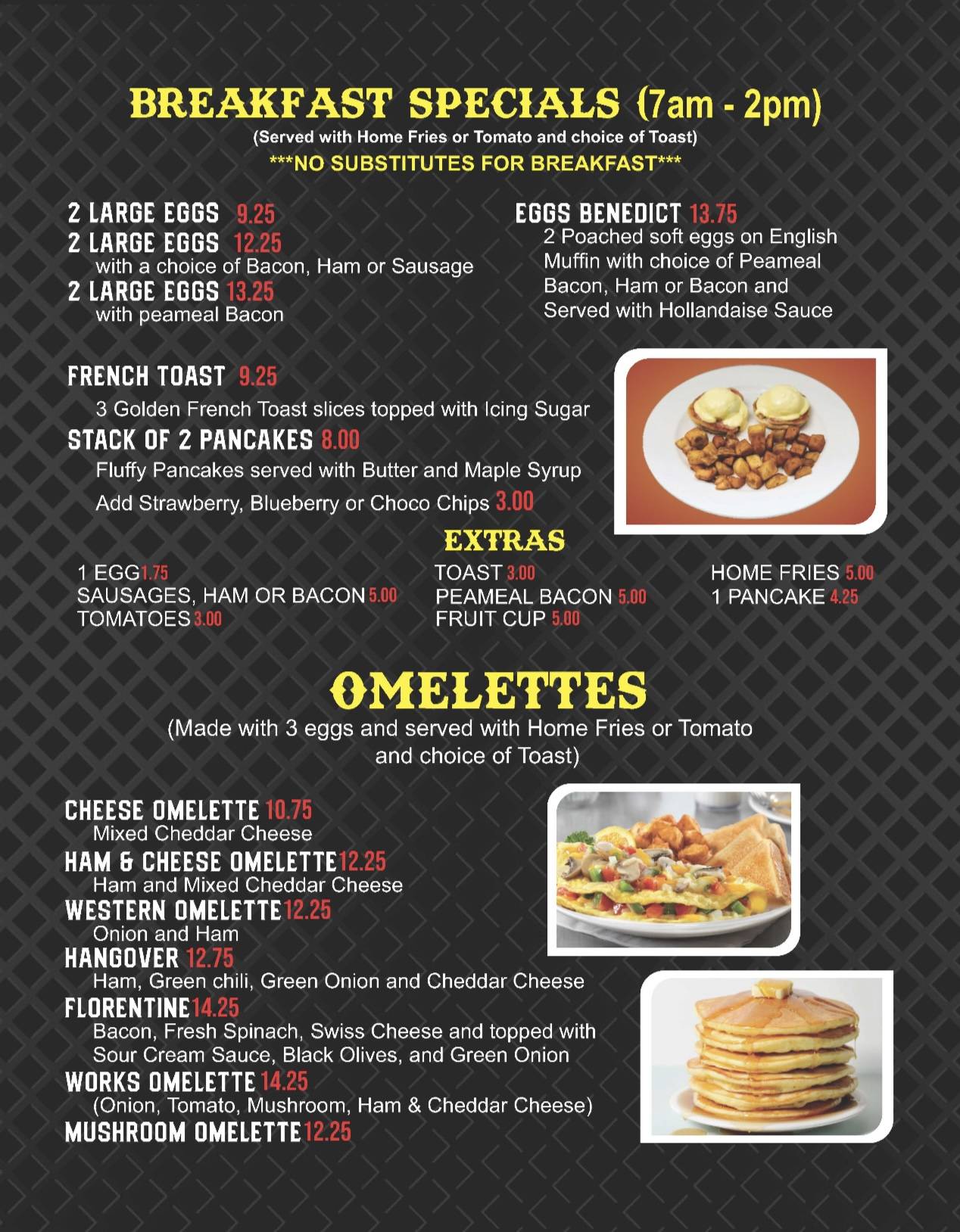 Menu at 101 Bar and Fire Grill Restaurant, Mitchell