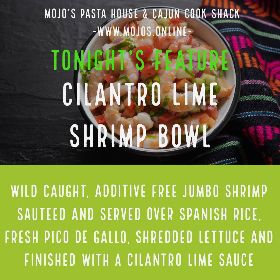 Menu at MoJo's Pasta House & Cajun Cook Shack restaurant, Marshfield