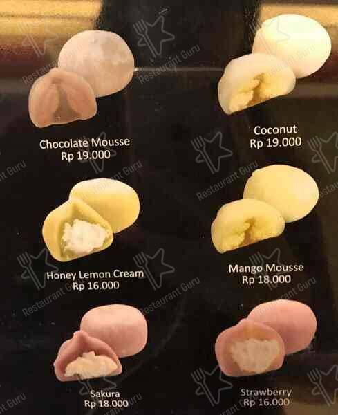Menu at Mochi sweets desserts, Jakarta, Stasiun Gambir