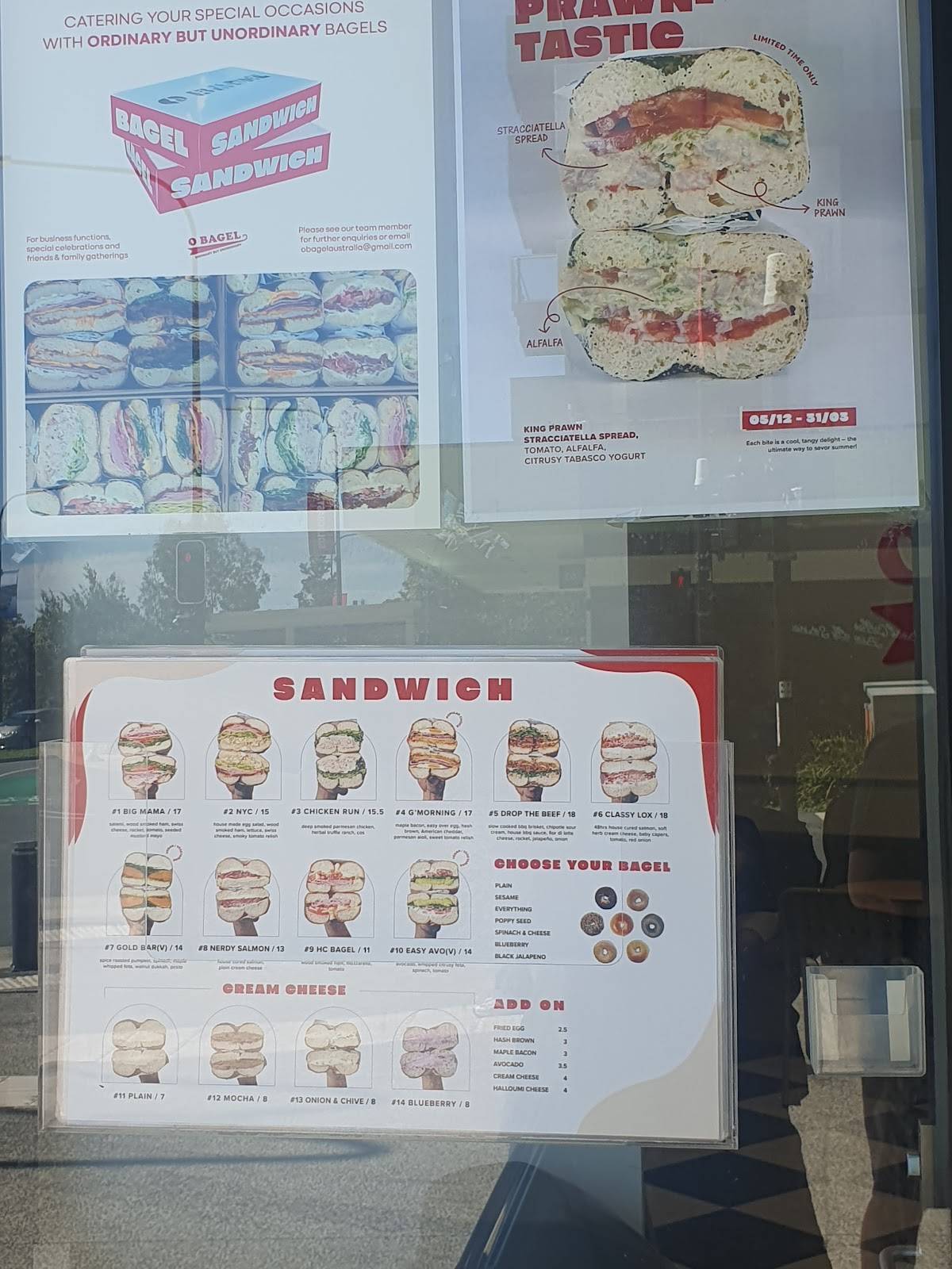 Menu at O Bagel Southport cafe, Southport