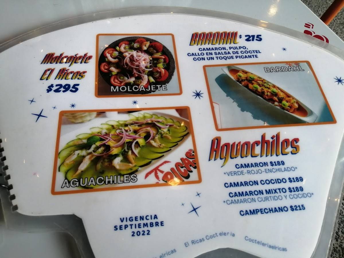 Carta del restaurante EL RICAS, Monterrey
