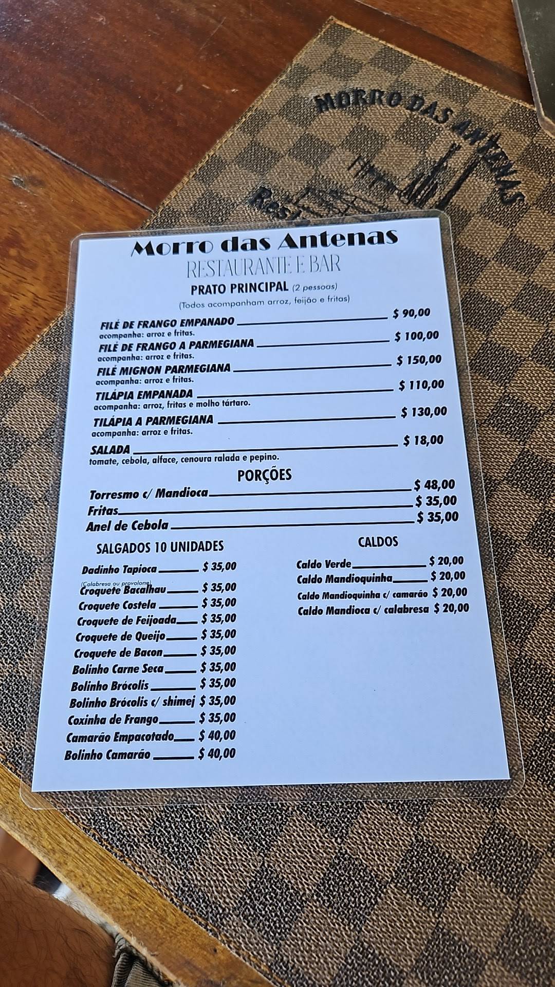 Menu em Morro das Antenas Restaurante Bar, Guararema