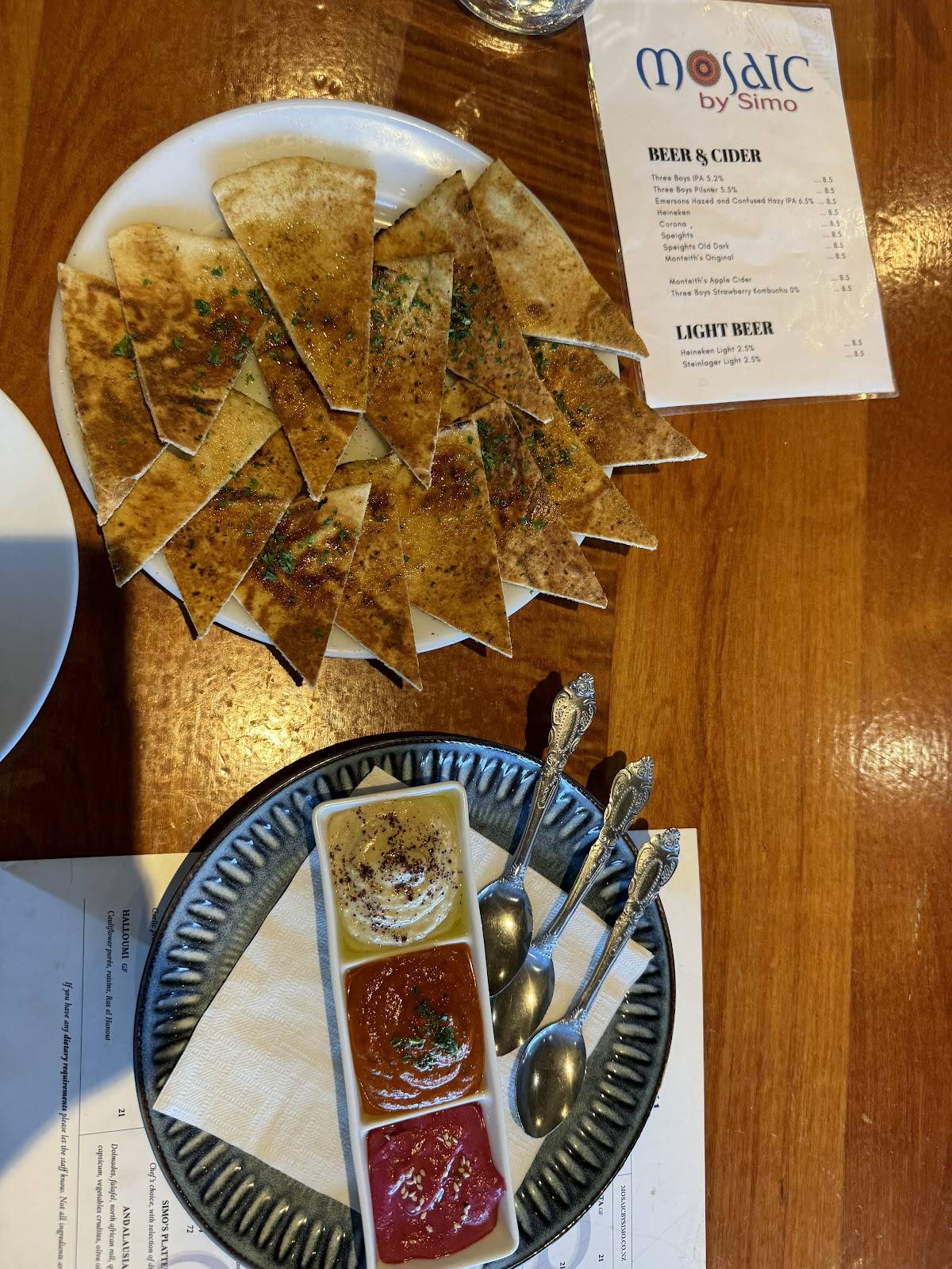 Menu at Mosaic By Simo (Mosaic Bar & Dine New trading name ...