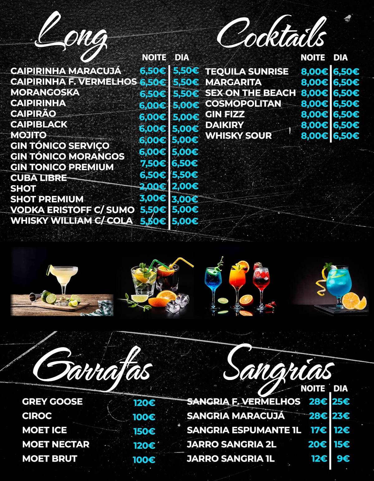 Menu em Most City Bar, Lisboa