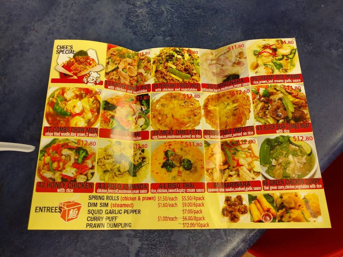 Menu at Happy Noodle Box restaurant, Mount Isa