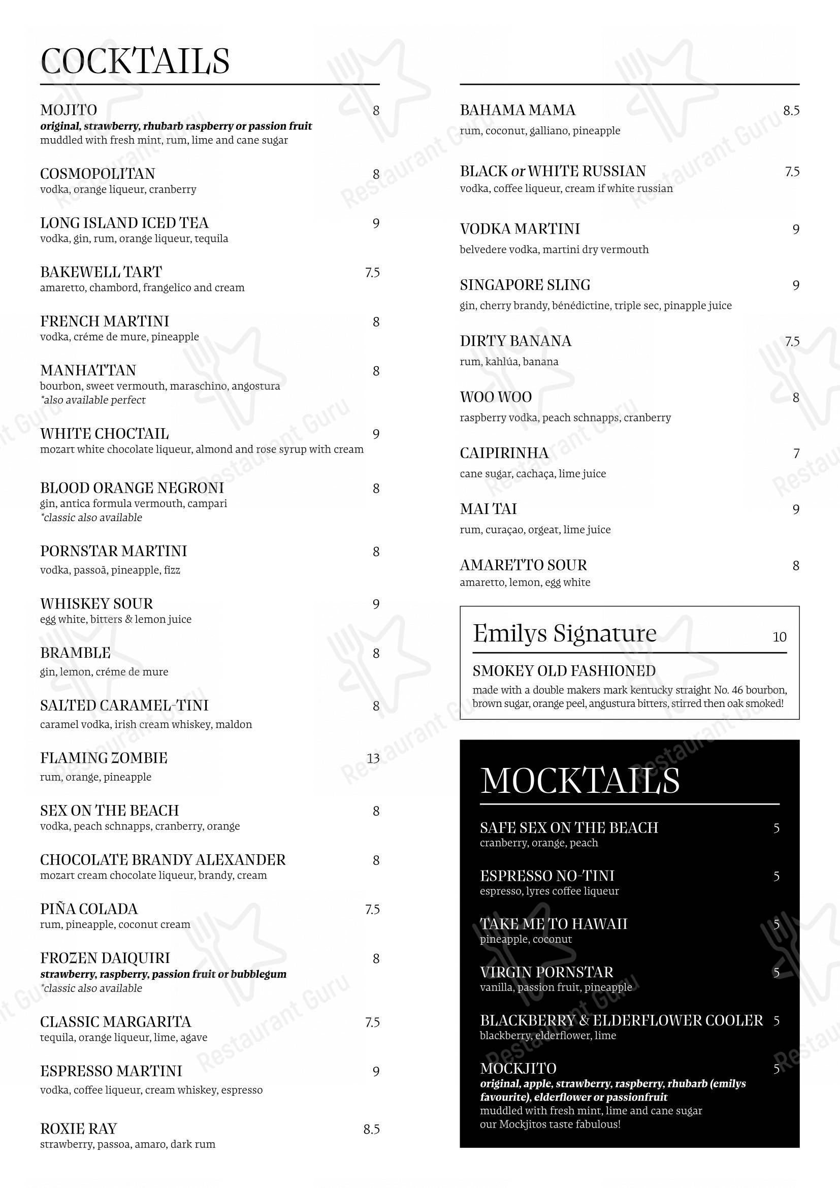 Menu at Mr Lau's restaurant, Warrington