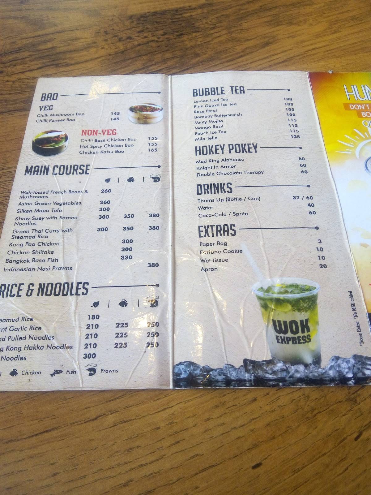 Menu at Chinese Wok, Mumbai