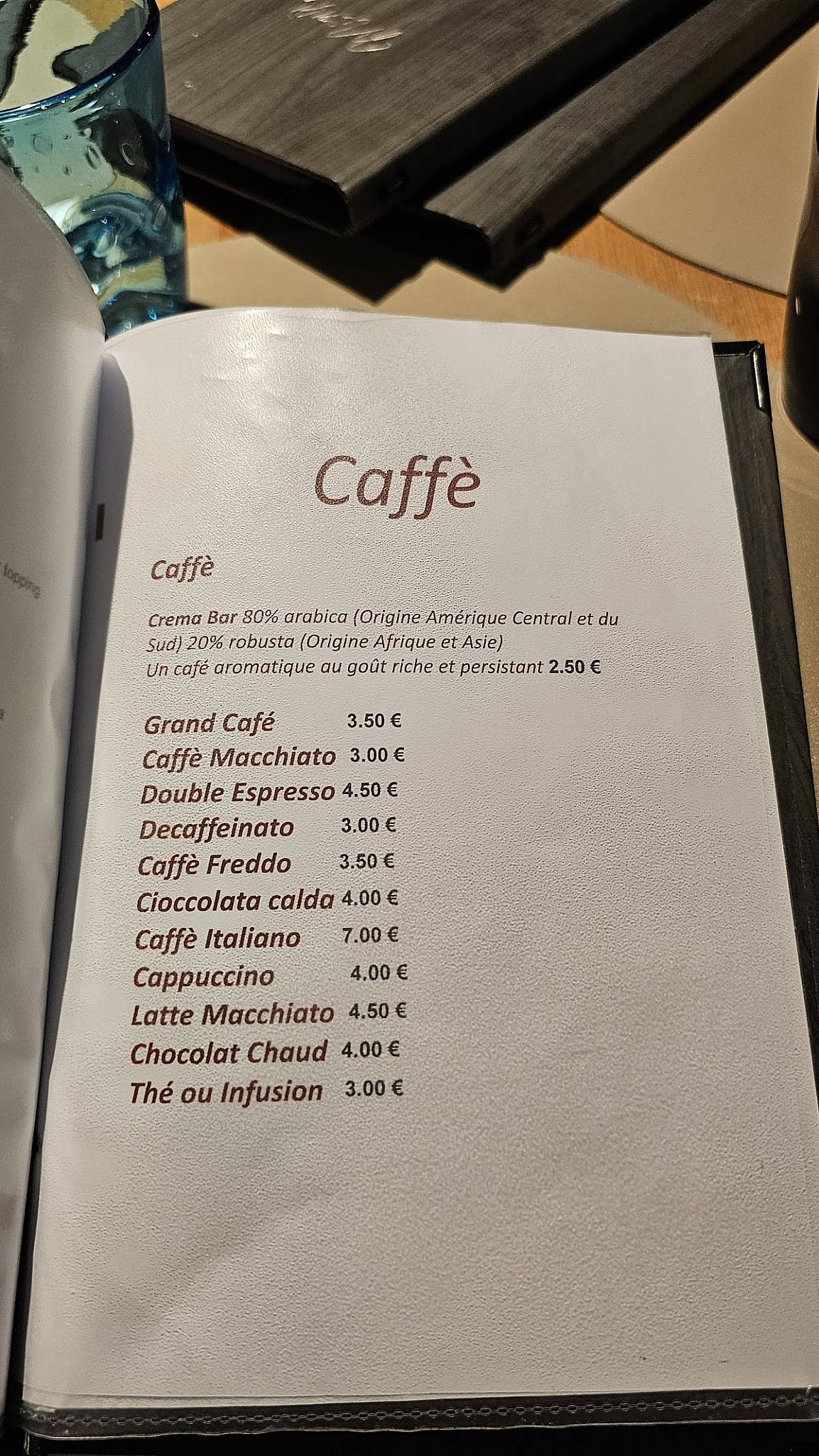 Menu au CASA SICA - Sica Les Spécialistes du Made in Italy restaurant ...