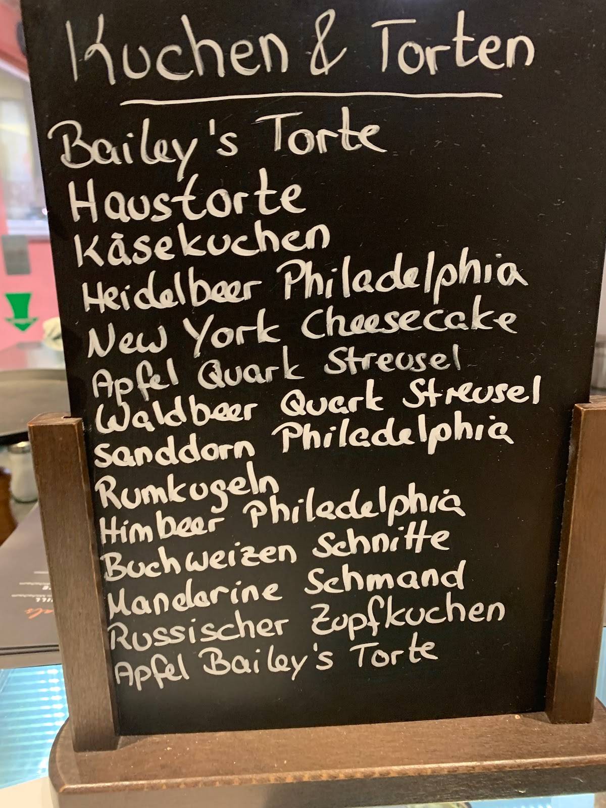 Speisekarte von Museumscafé Bernstein cafe, Lüneburg