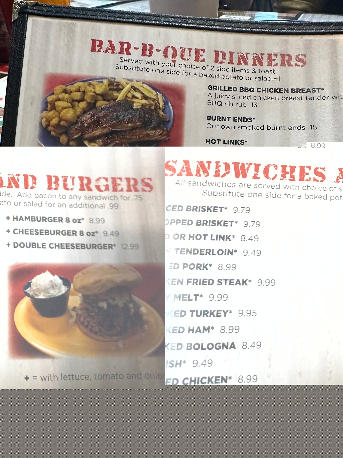 Menu at Runts Bar BQ & Grill, Muskogee