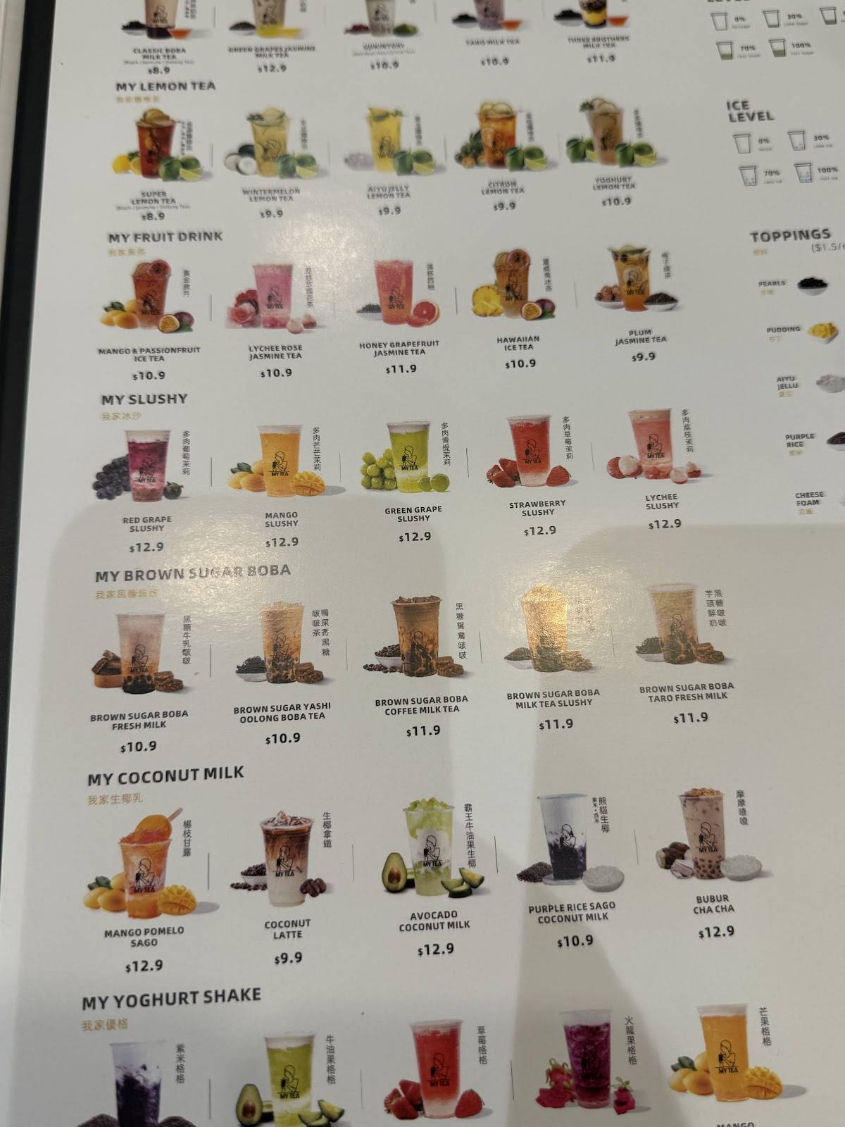 Menu at My Kitchen fast food, Auckland, 200e Mount Wellington Hwy