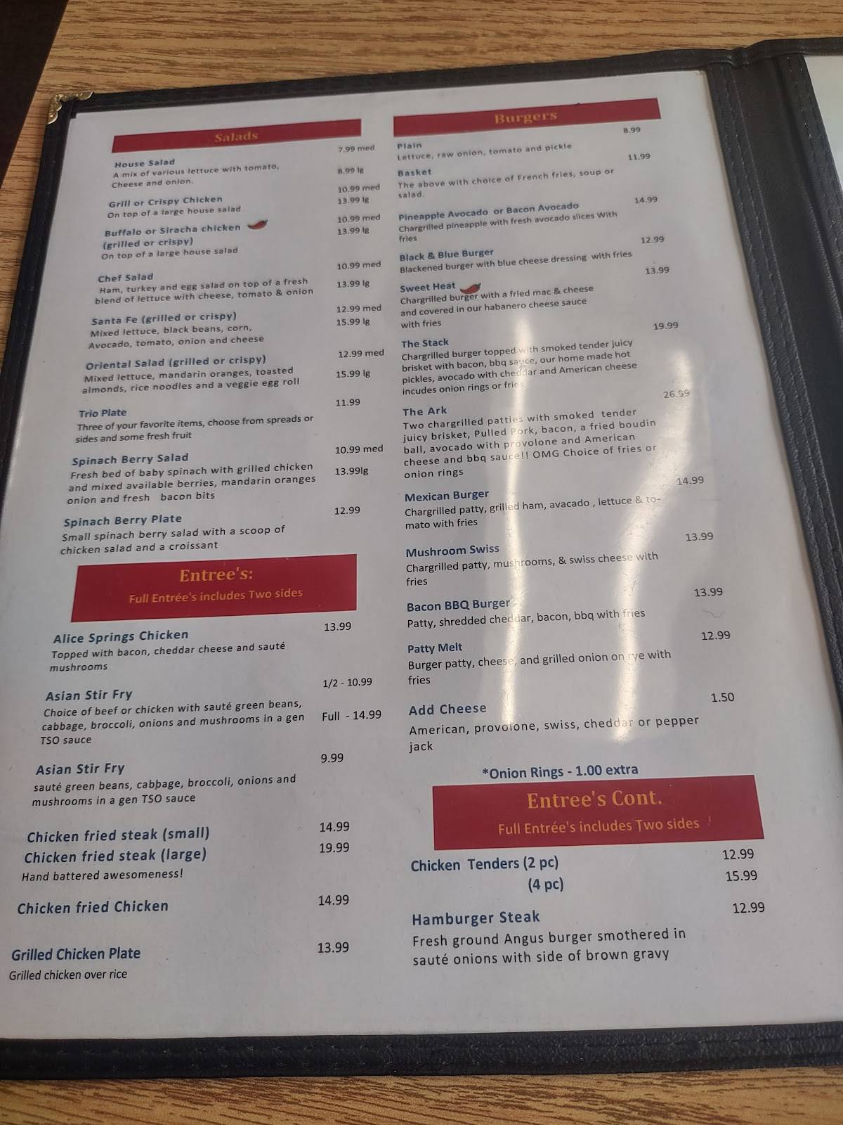 Menu at My Place work restaurant, Livingston, 119 Southpoint Dr #100