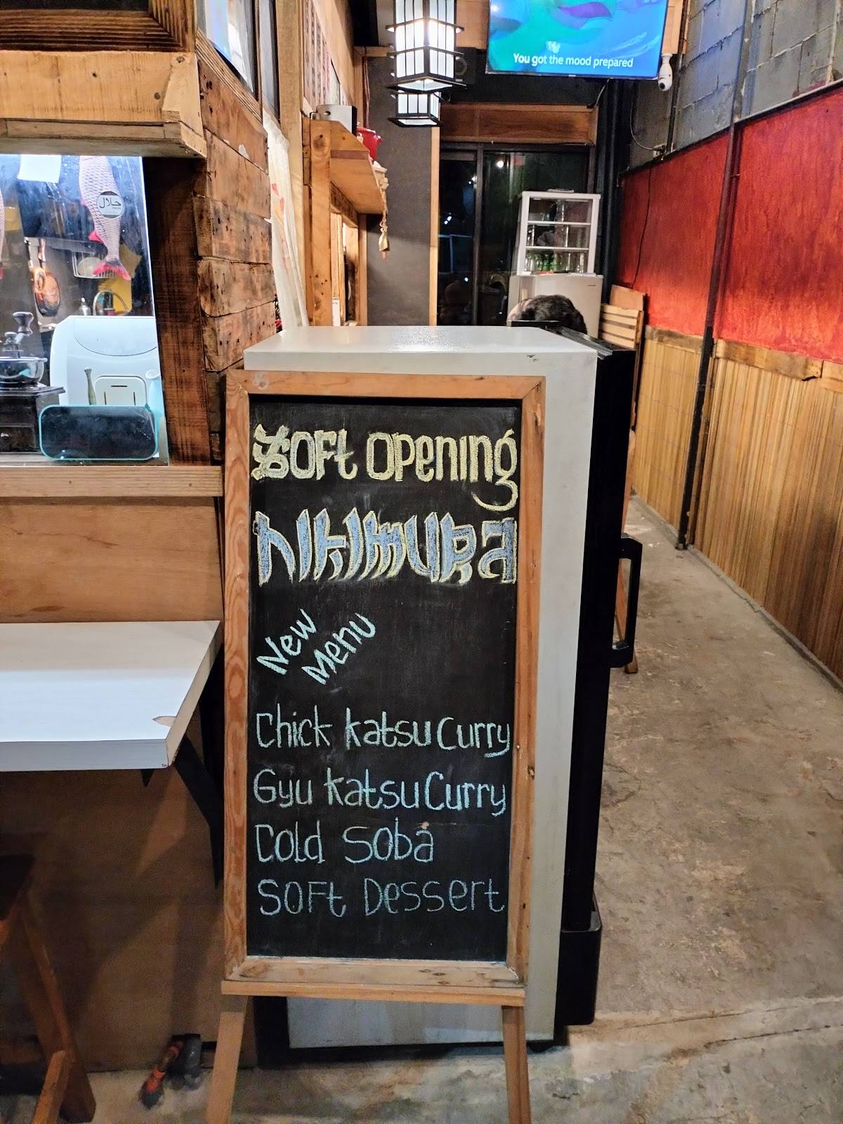 Menu at NIKIMURA KOBACHI restaurant, Central Jakarta
