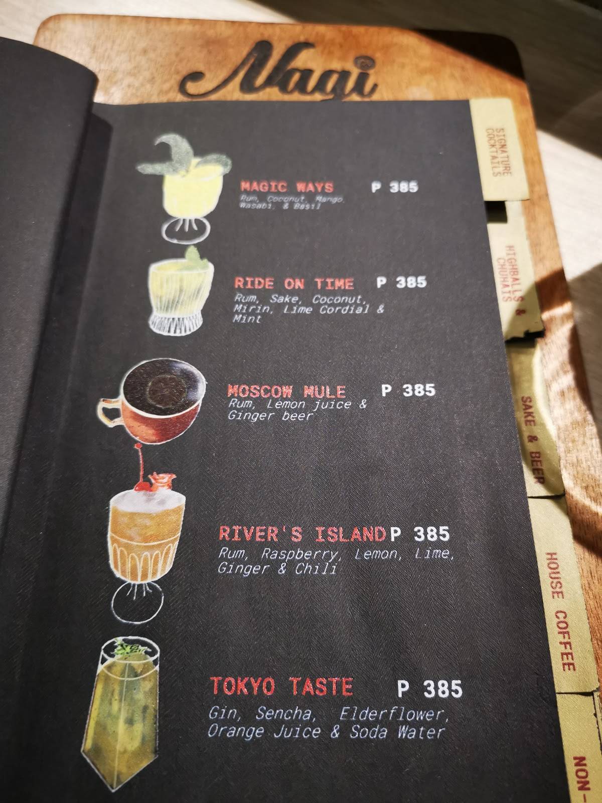 Menu at Nagi Izakaya - The Podium restaurant, Pasig