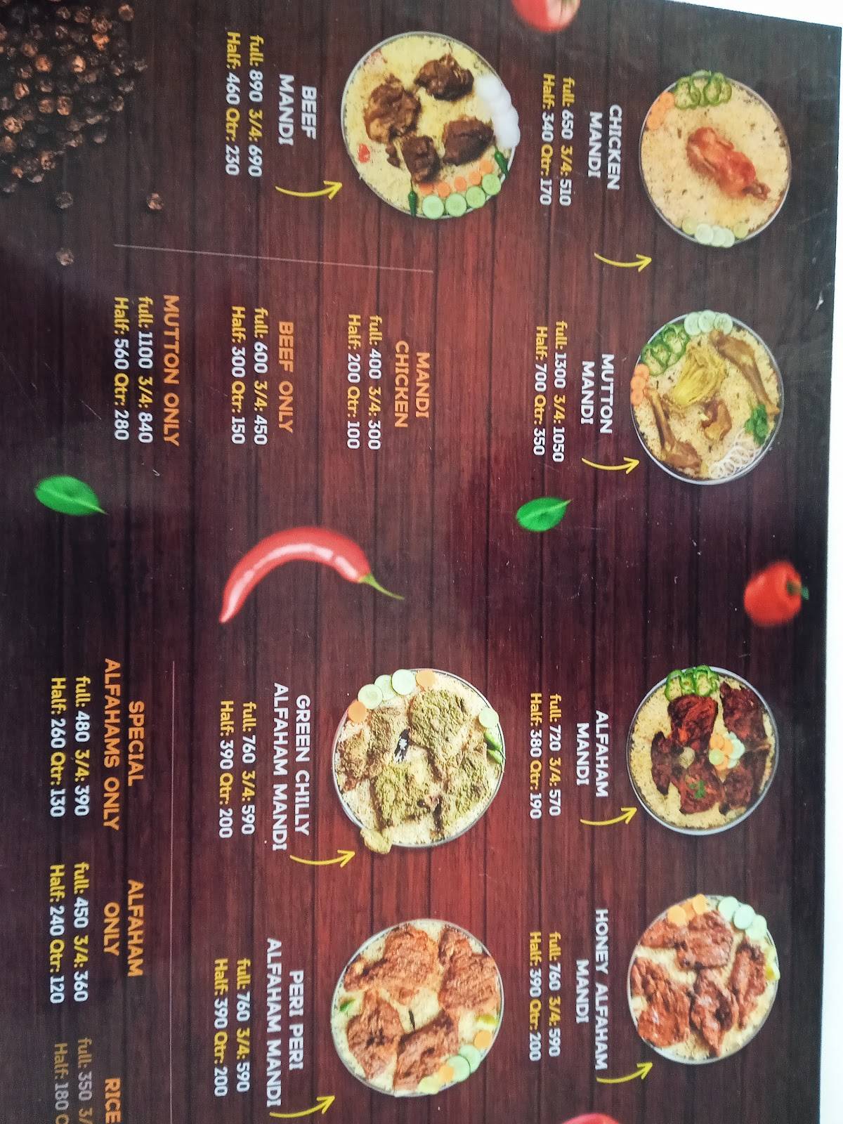 Menu at Nahdi Mandi Restaurant Thrissur, Thrissur